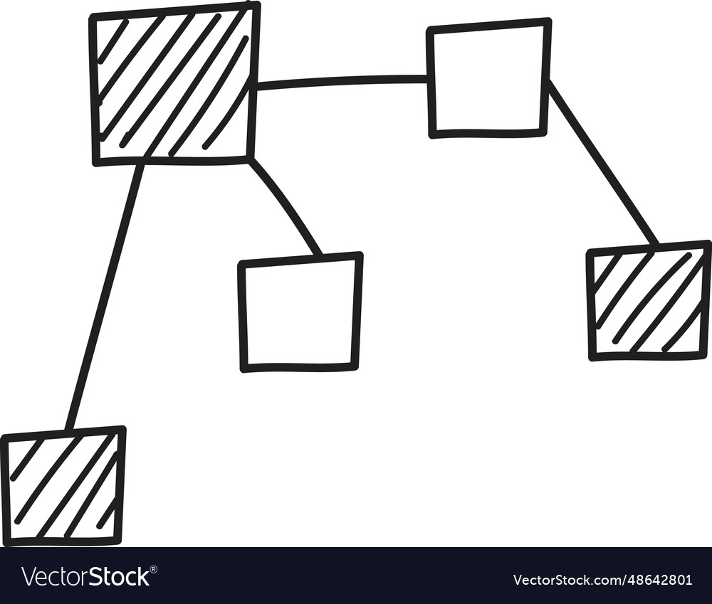 Blocks chart doodle Royalty Free Vector Image - VectorStock
