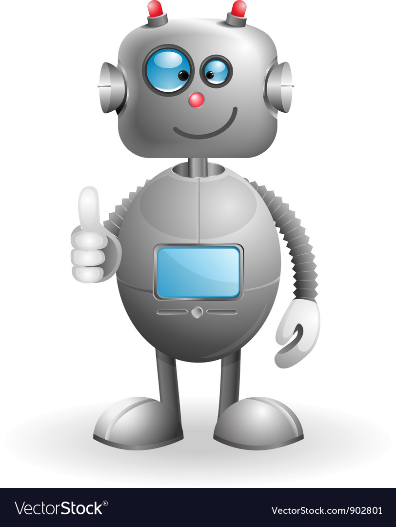 Cartoon robot Royalty Free Vector Image - VectorStock Cartoon robot Royalty Free Vector Image - VectorStock