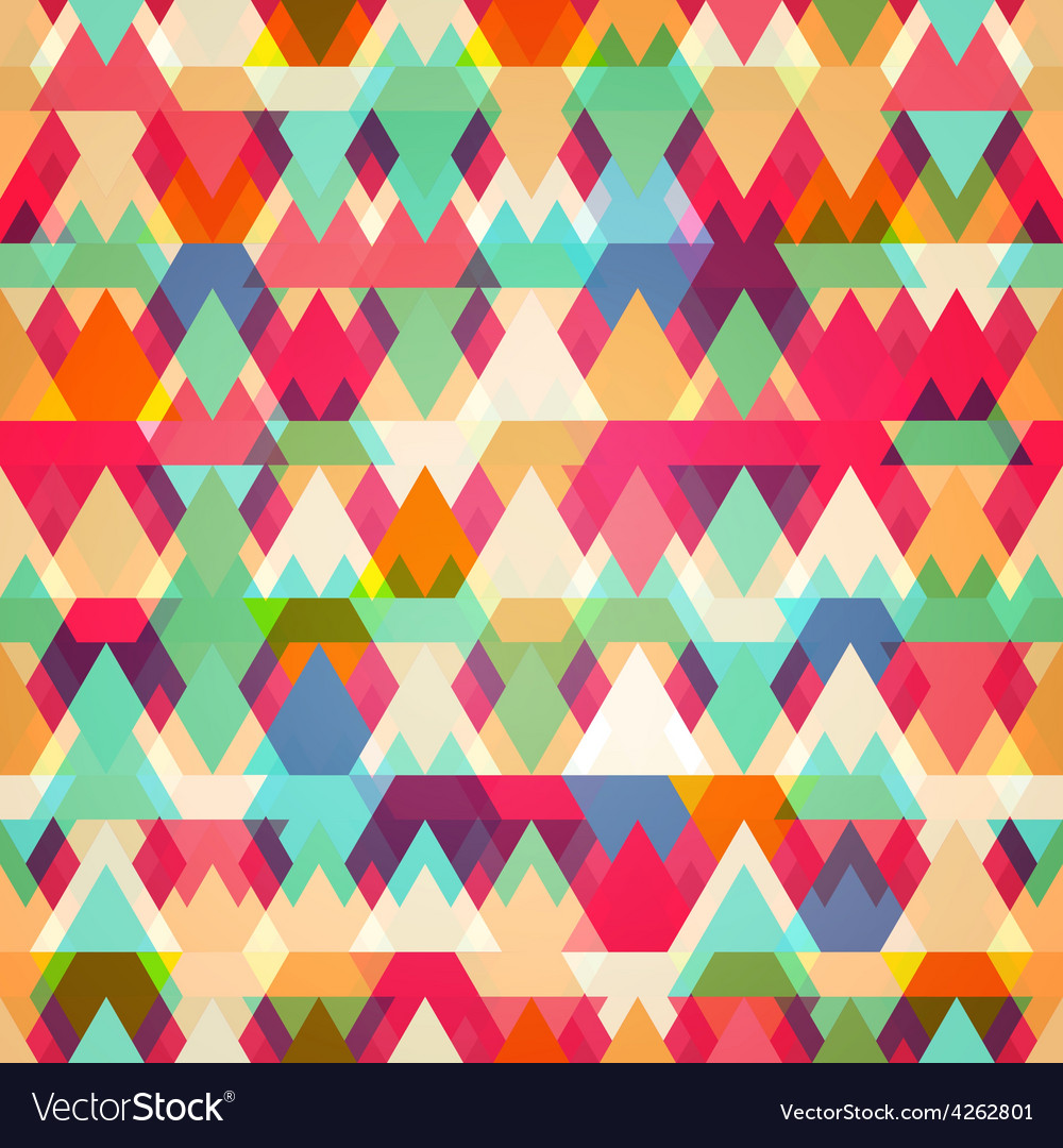 Colored triangle seamless pattern Royalty Free Vector Image