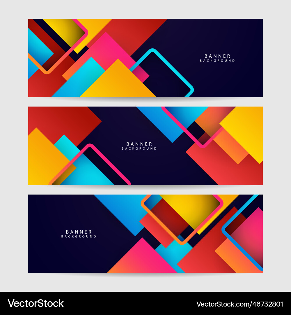 Dark colourful colorful abstract banner geometry Vector Image