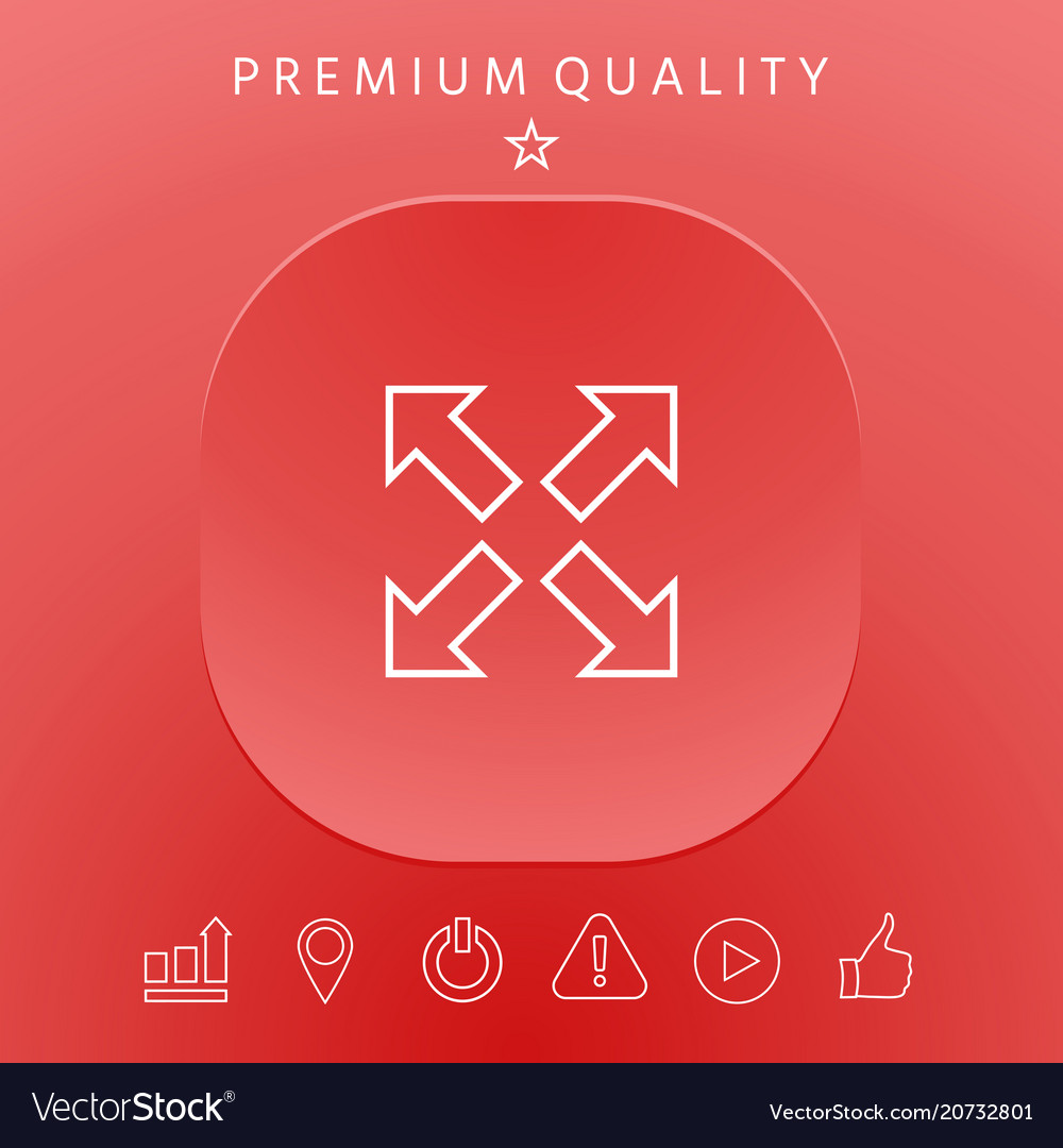 Extend resize line icon Royalty Free Vector Image