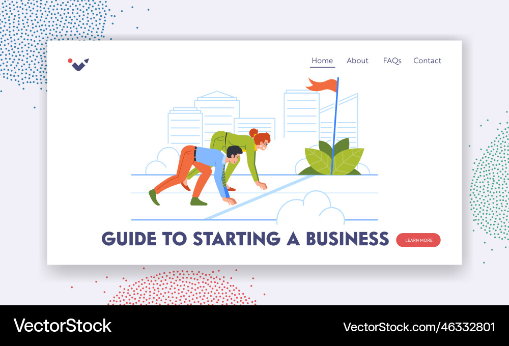 Guide to starting a business landing page template