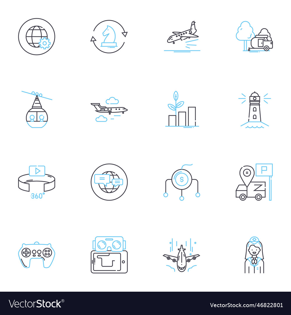 Information technology linear icons set Royalty Free Vector Information technology linear icons set Royalty Free Vector