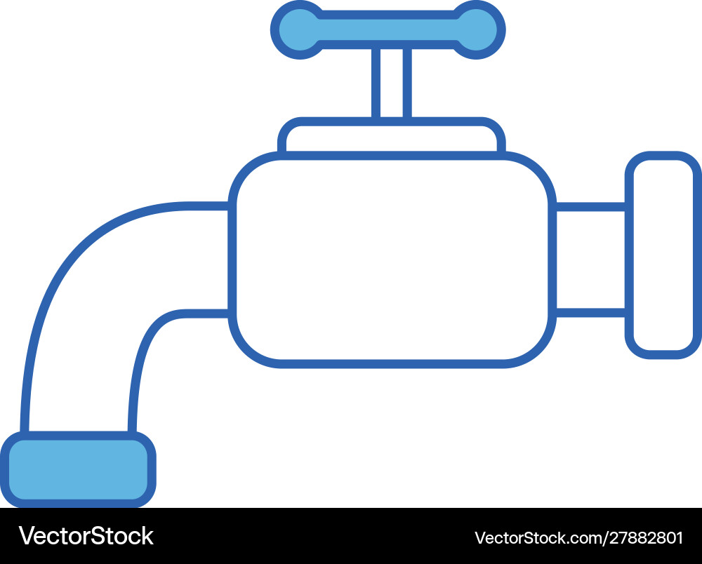 Isolated water tap icon fill design Royalty Free Vector