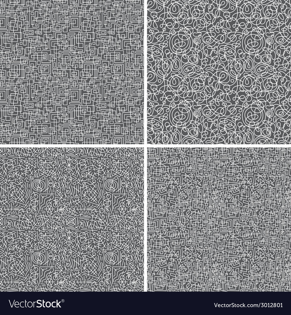 Seamless abstract backgrounds set Royalty Free Vector Image