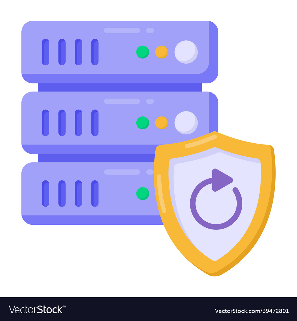 Secure server backup Royalty Free Vector Image