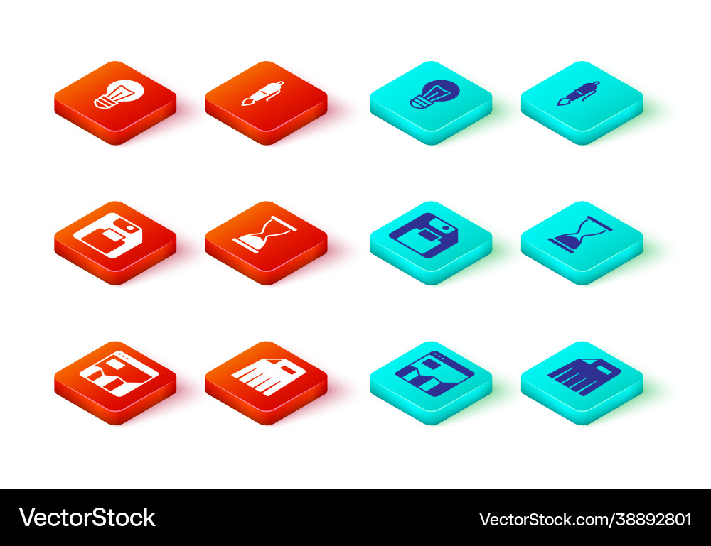 Set graph chart infographic paper shredder Vector Image