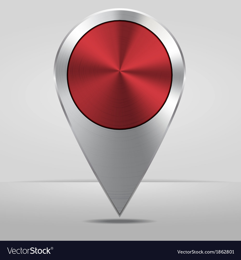 Silver map location pointer icon Royalty Free Vector Image