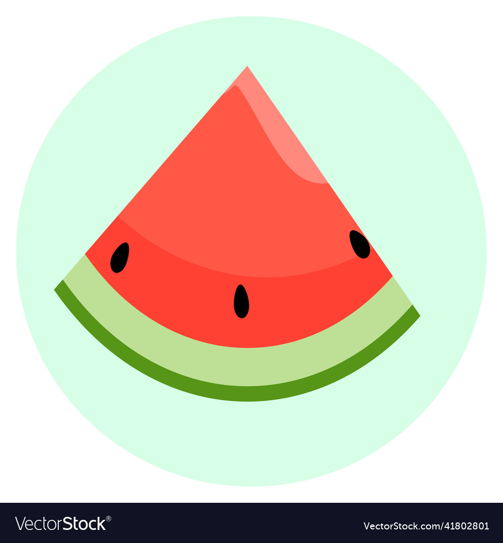 Slice watermelon Royalty Free Vector Image - VectorStock