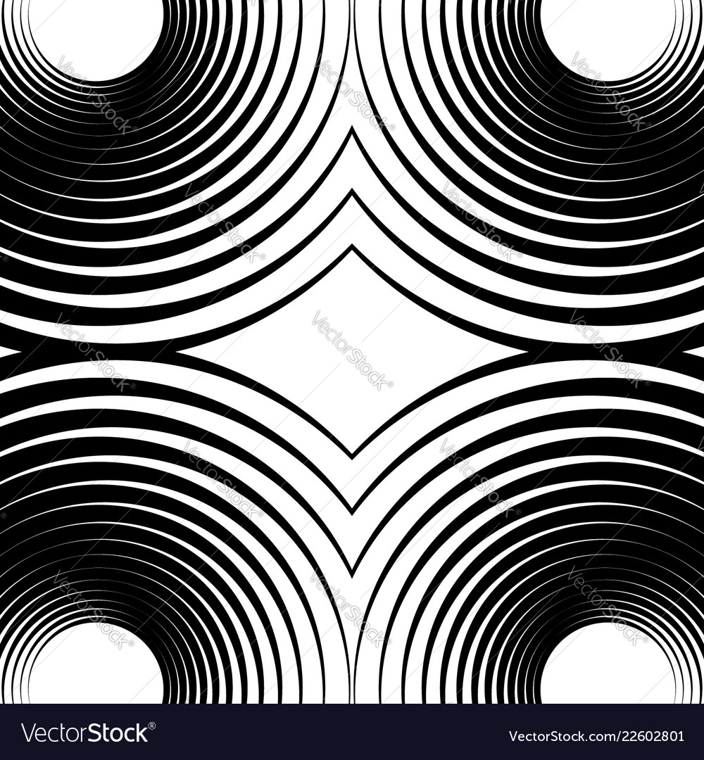 Symmetrical Repeatable Pattern With Concentric Vector Image