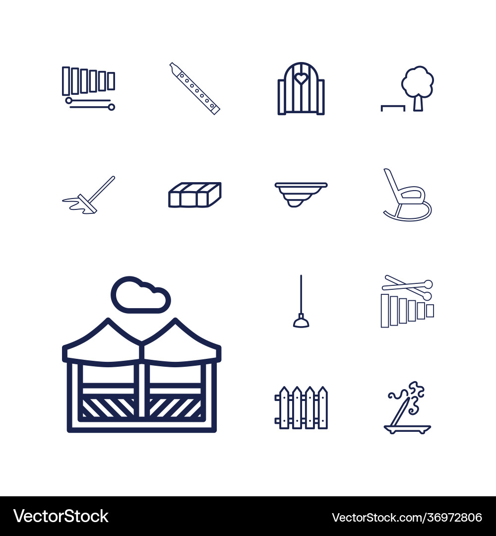 13 wooden icons Royalty Free Vector Image - VectorStock