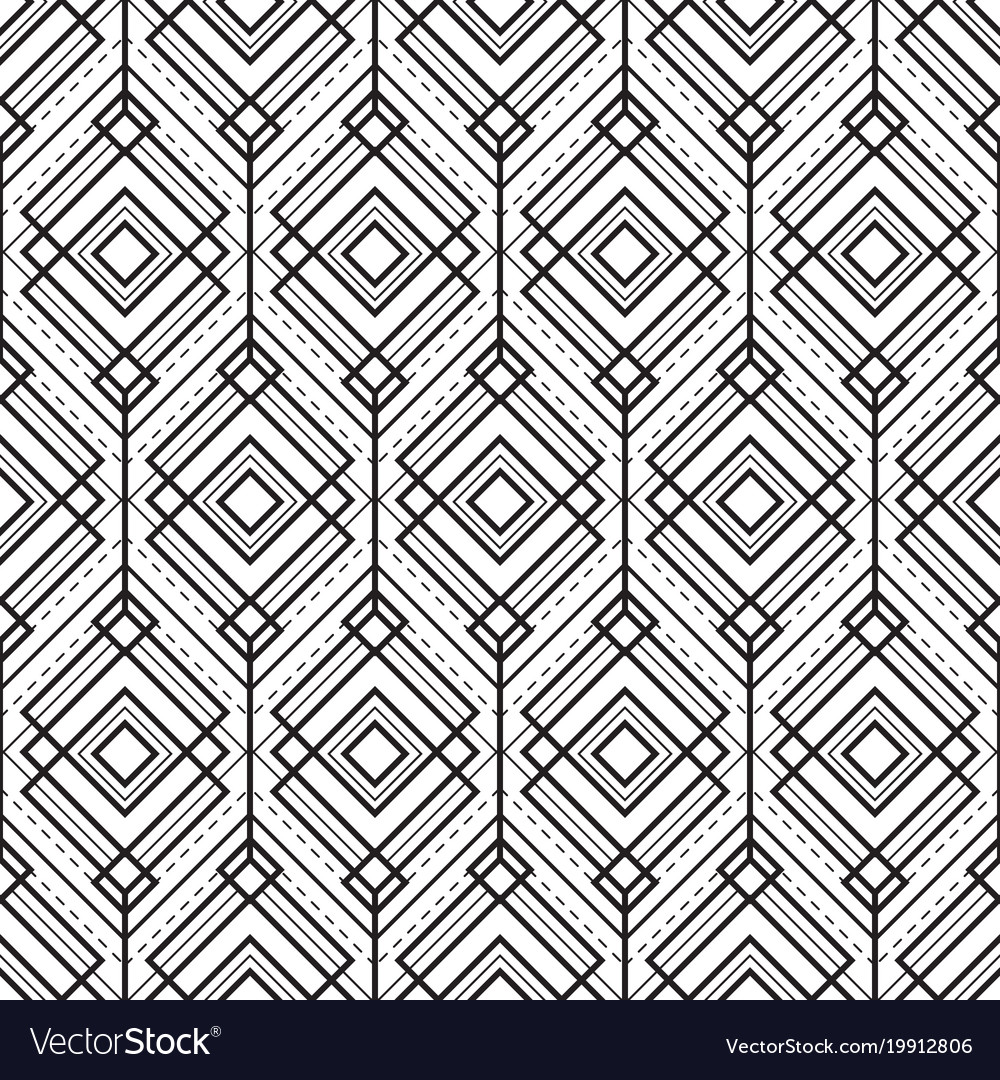 Abstract geometric seamless monochrome Royalty Free Vector