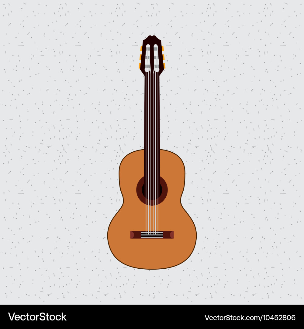 Guitar instrument musical isolated icon Royalty Free Vector