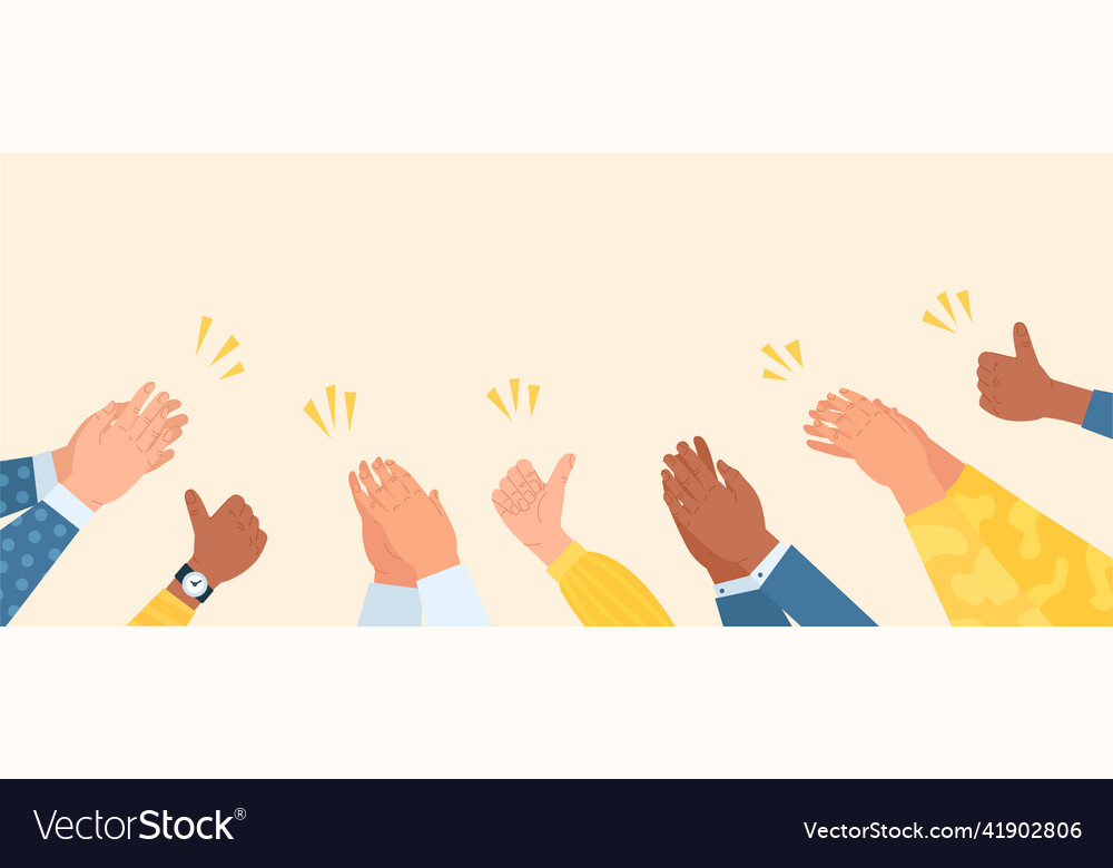 Human hands clapping concept Royalty Free Vector Image