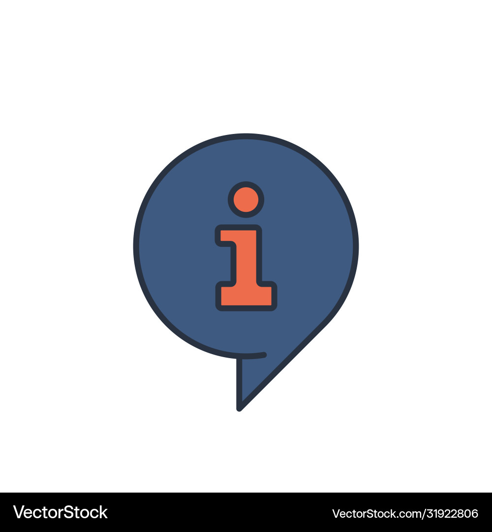 Information icon symbol isolated on white Vector Image