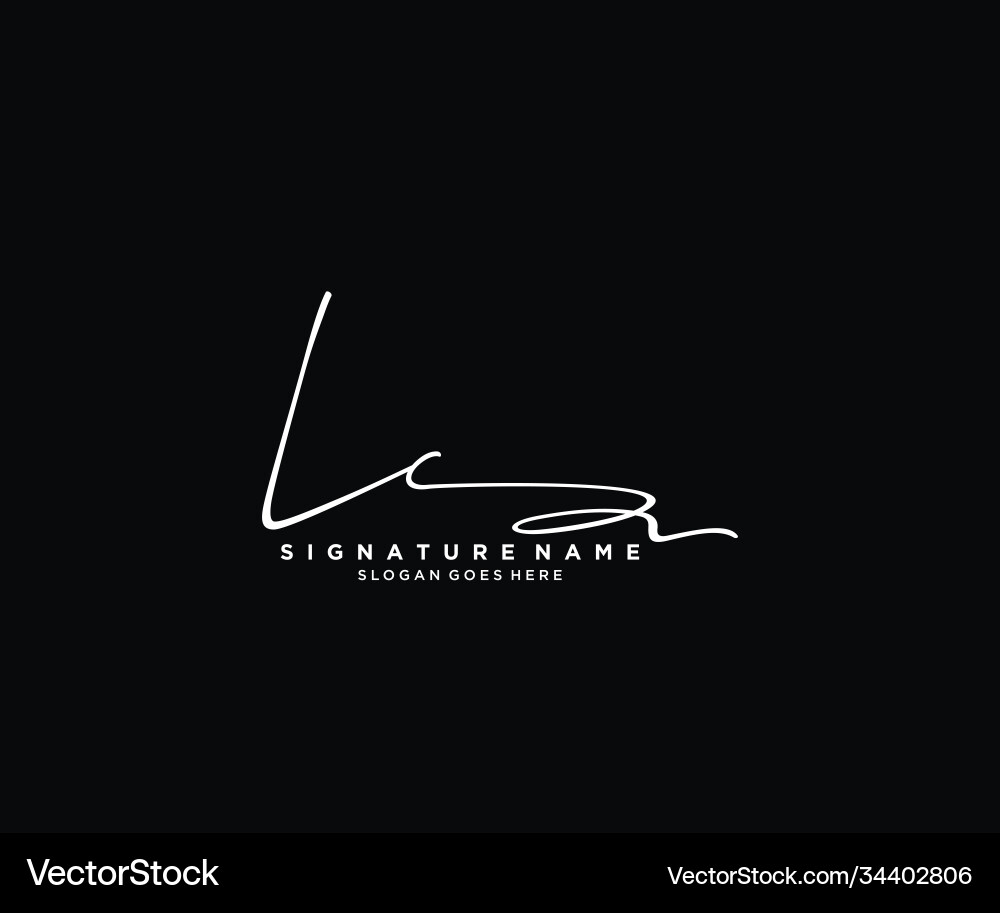 Letter lc signature logo template Royalty Free Vector Image