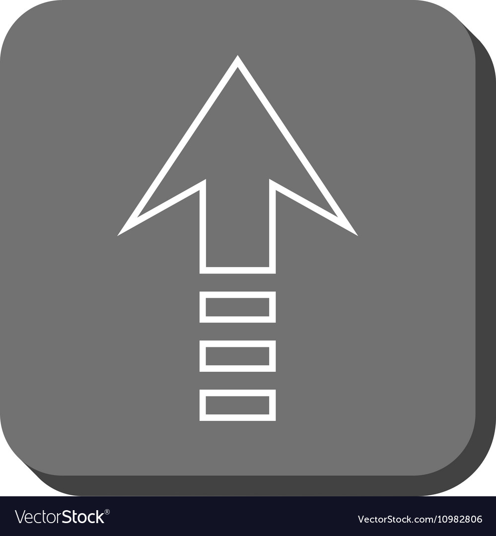 Send up rounded square icon Royalty Free Vector Image