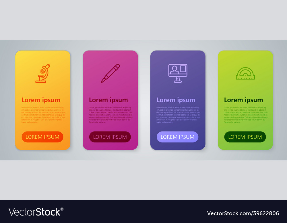 Set line online class protractor grid microscope Vector Image Set line online class protractor grid microscope Vector Image