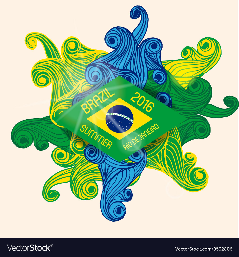 Summer waves background Royalty Free Vector Image