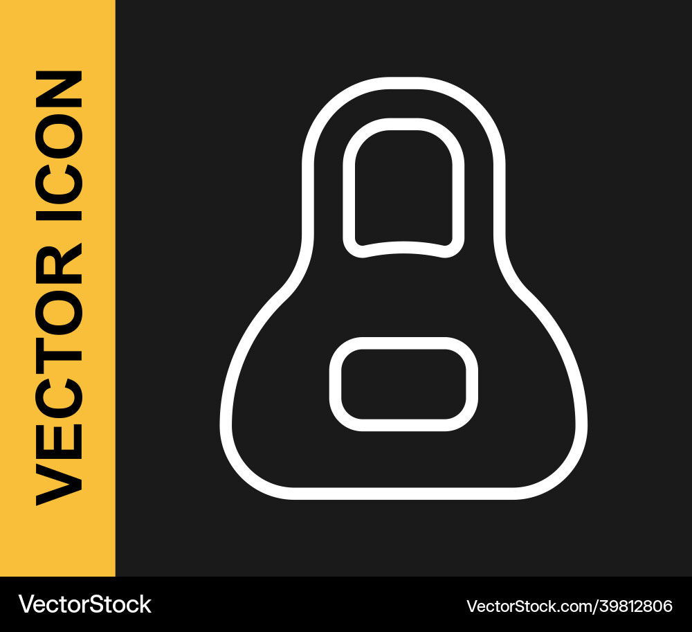 White line weight icon isolated on black Vector Image