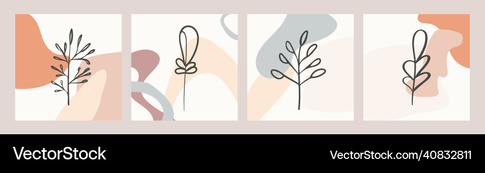 A set of abstract background images with rounded Vector Image