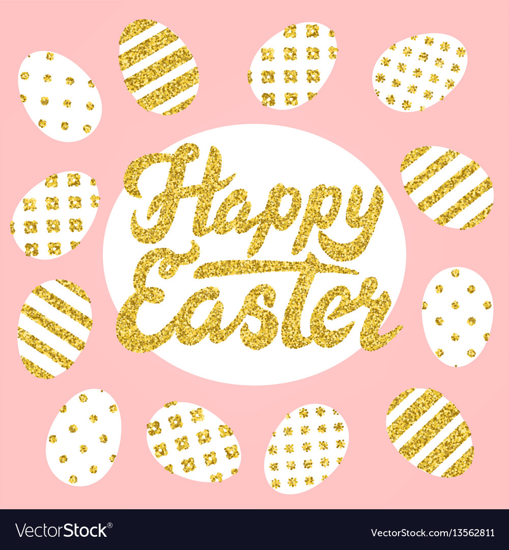 Easter eggs frame Royalty Free Vector Image - VectorStock