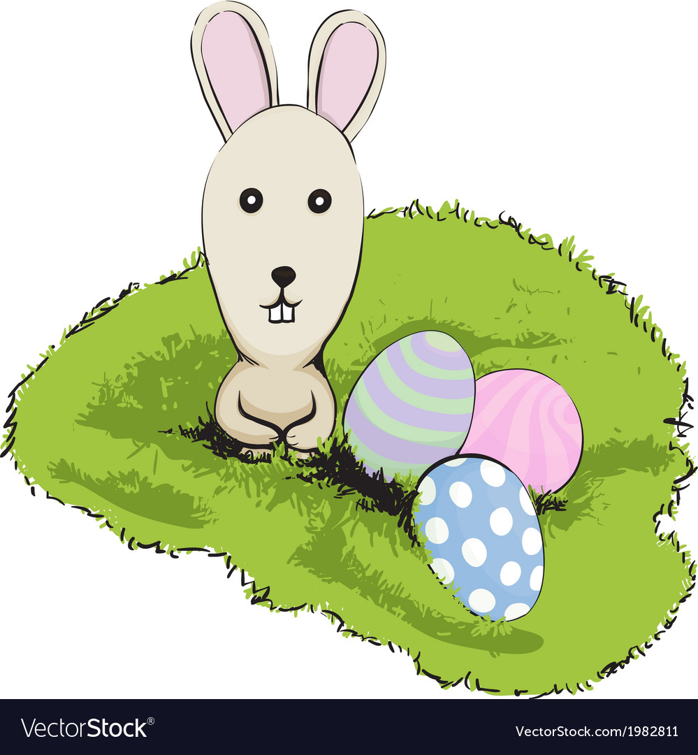 Easter rabbit Royalty Free Vector Image - VectorStock