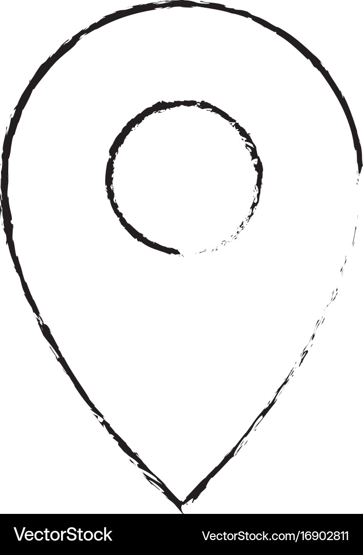 Figure location symbol to destination geography Vector Image