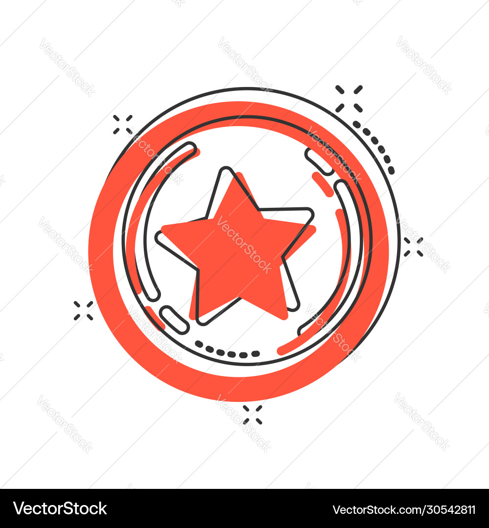 Loyalty icon in comic style reward cartoon Vector Image