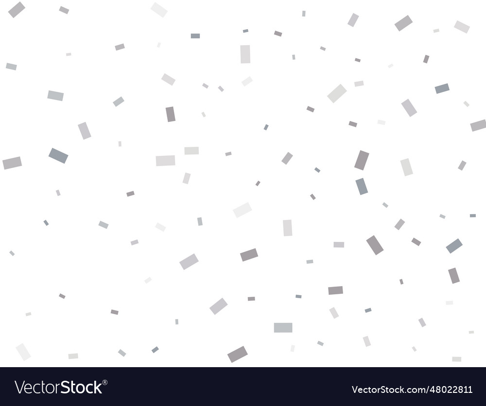 Modern light silver rectangular glitter confetti Vector Image