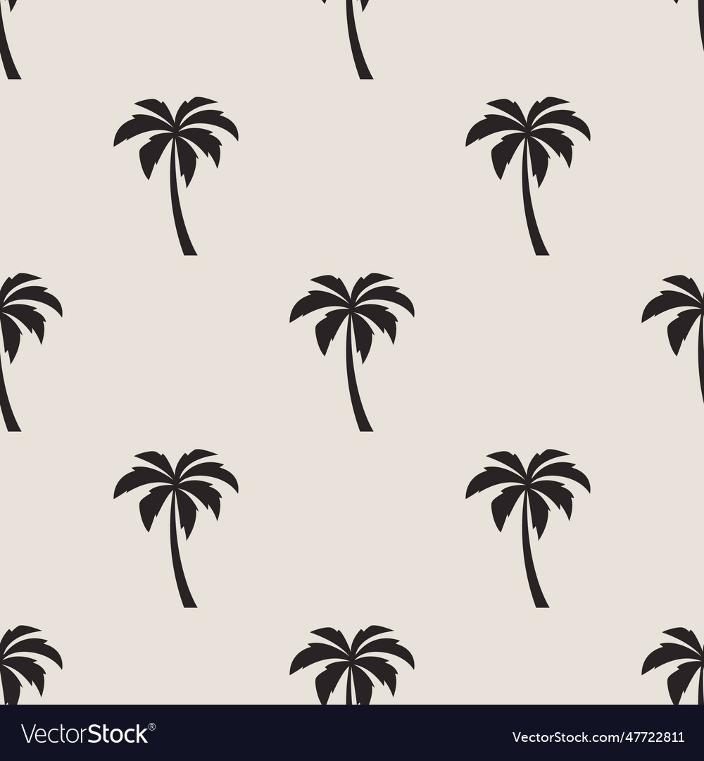 Seamless pattern with palm trees palm tree Vector Image