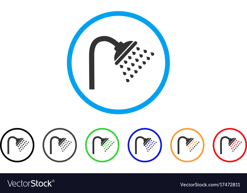 Shower rounded icon Royalty Free Vector Image - VectorStock