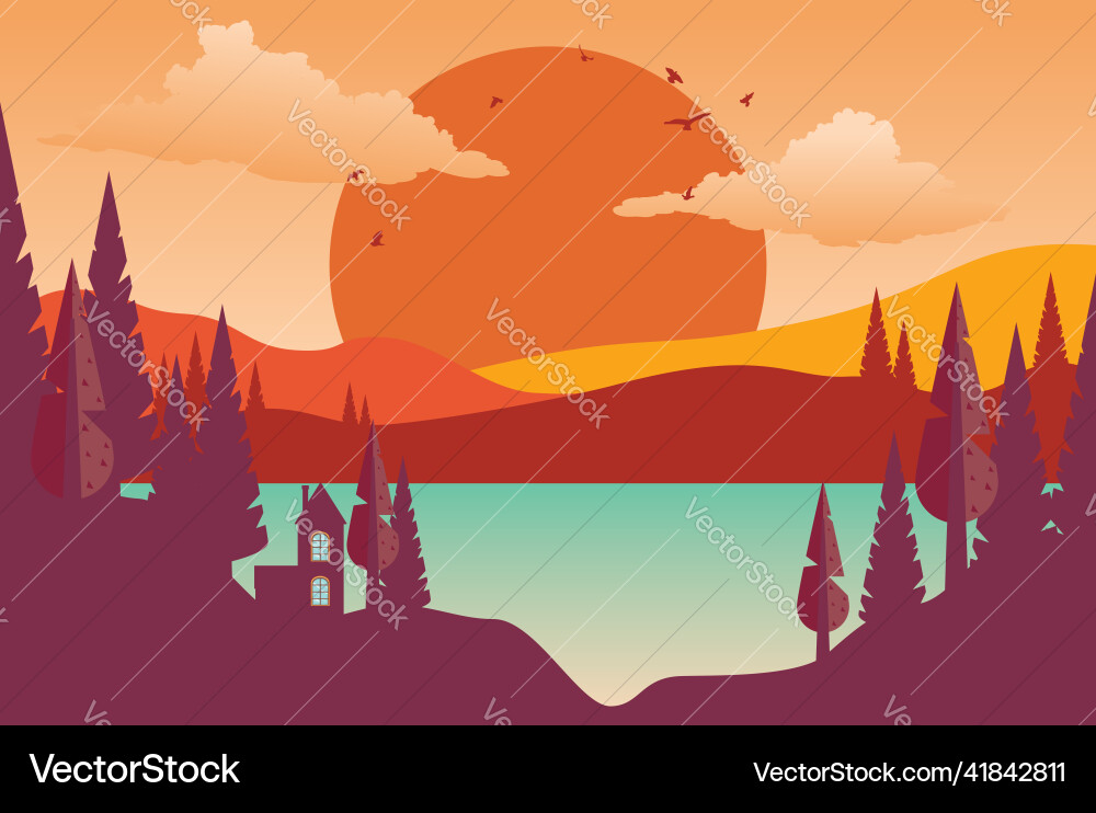 Simple Sunset Landscapes