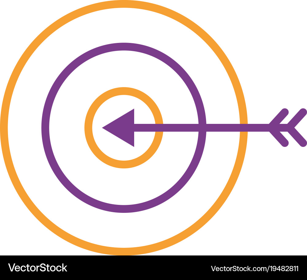 Target arrow marketing business strategy Vector Image