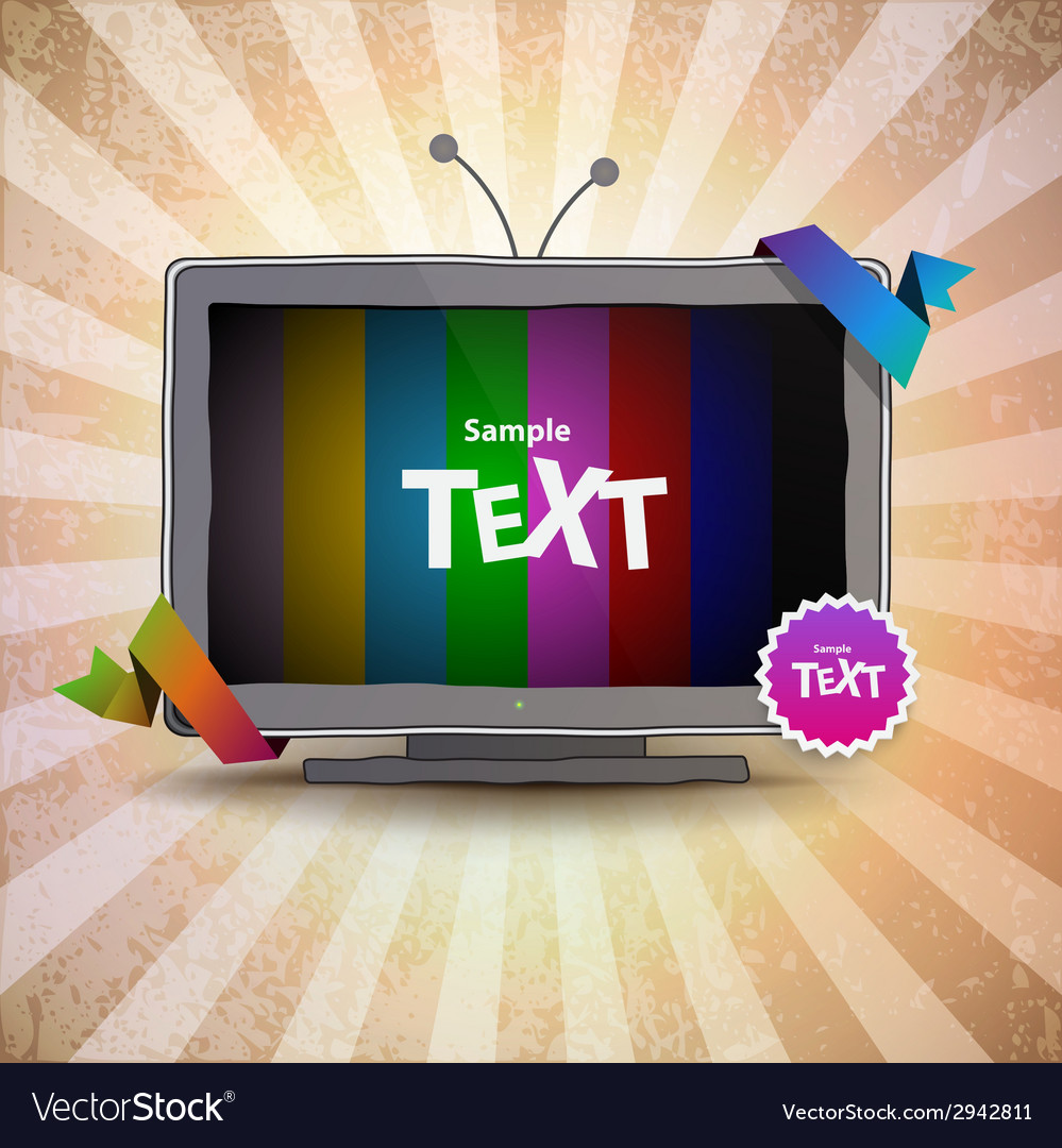 Tv box with empty screen Royalty Free Vector Image