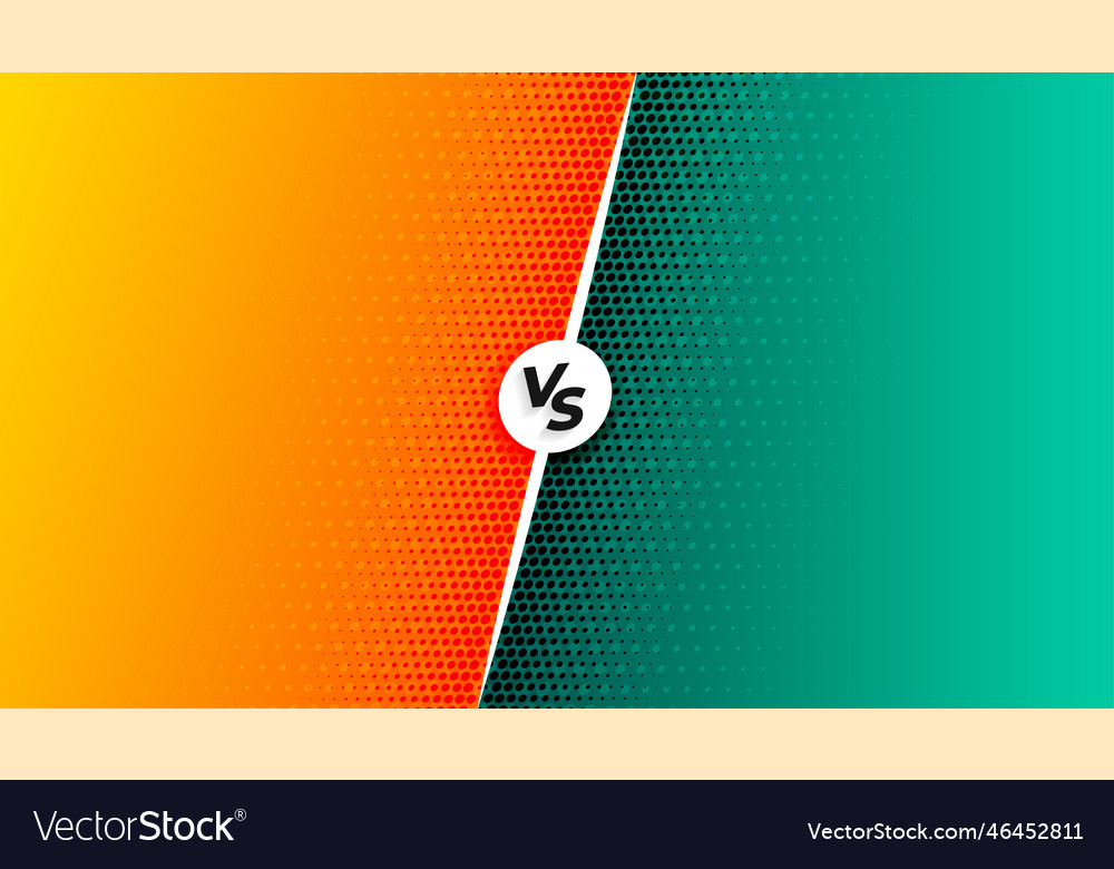 Versus vs screen background in comic style Vector Image