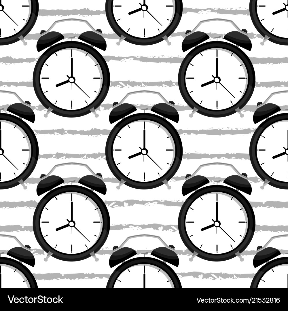 Alarms clock pattern Royalty Free Vector Image