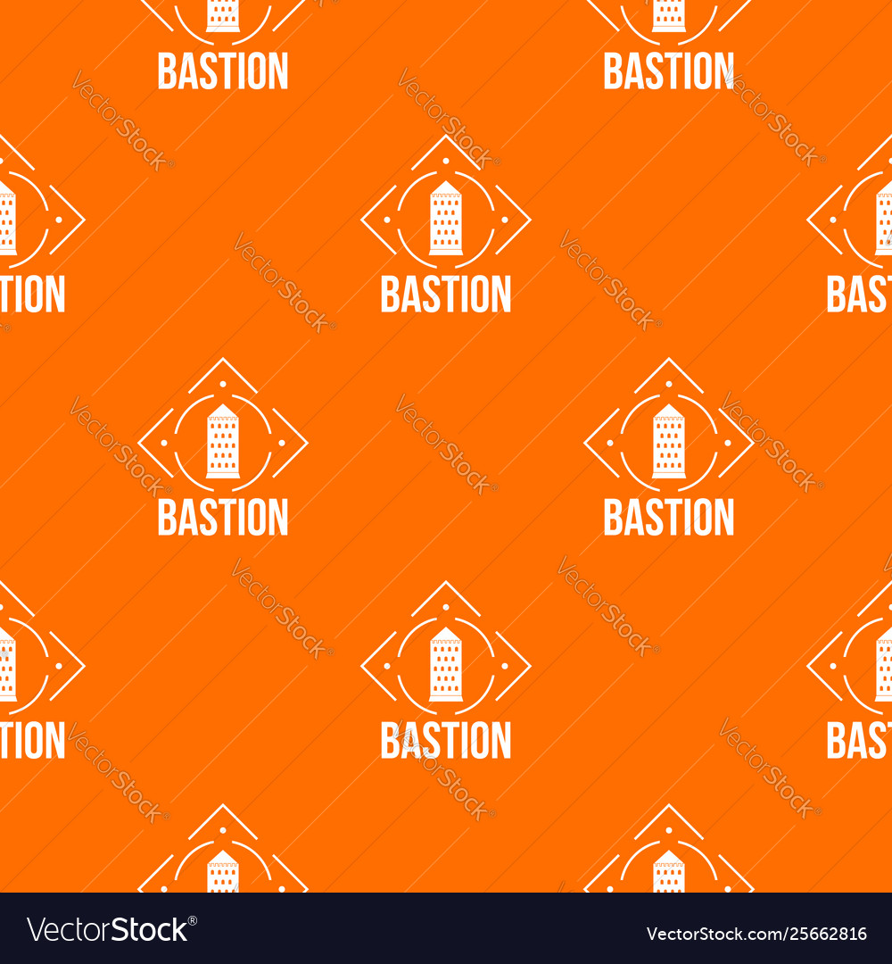 Bastion pattern orange Royalty Free Vector Image