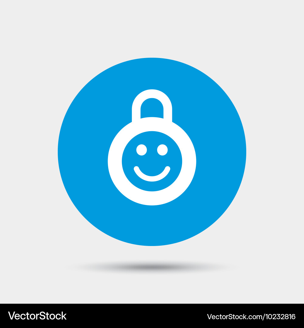 Child lock icon locker with smile symbol Vector Image