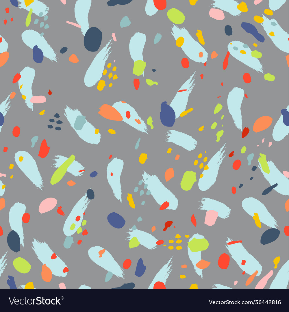 Colorful seamless pattern with strokes paint Vector Image