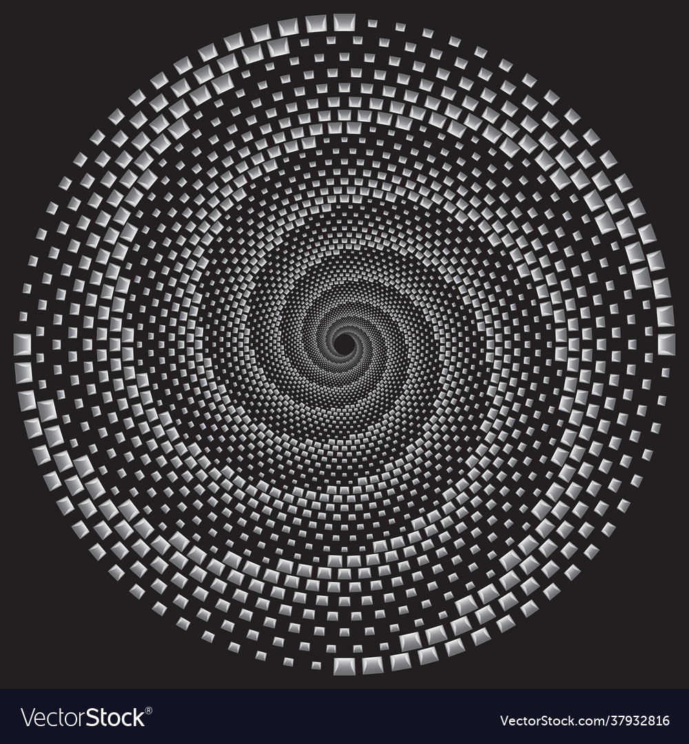 Dotted halftone spiral color pattern or texture Vector Image