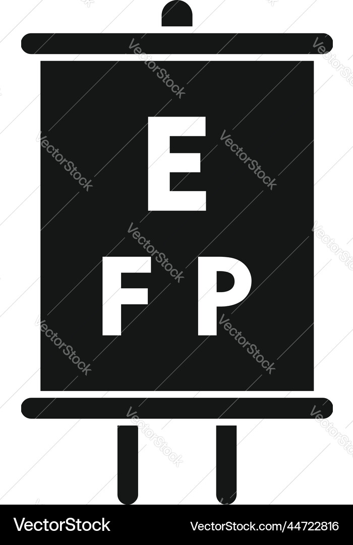 Eye test banner icon simple optical clinic Vector Image