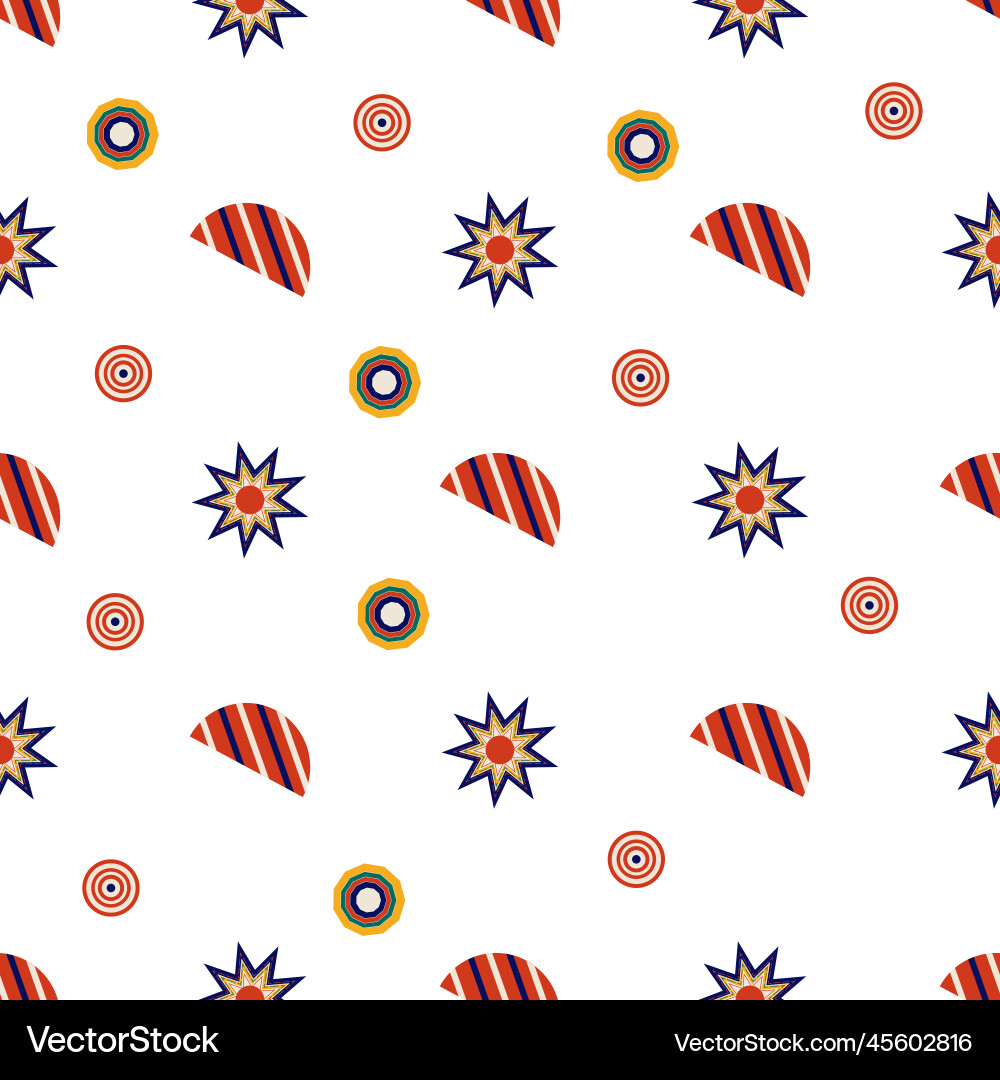 Geometric pattern of stars on a white Royalty Free Vector