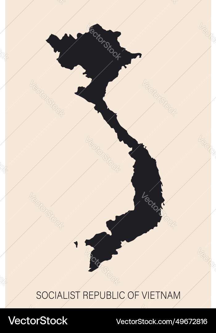 Highly detailed vietnam map with borders isolated Vector Image