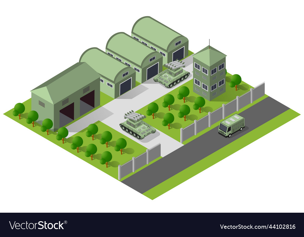 Module base camp object element for building Vector Image