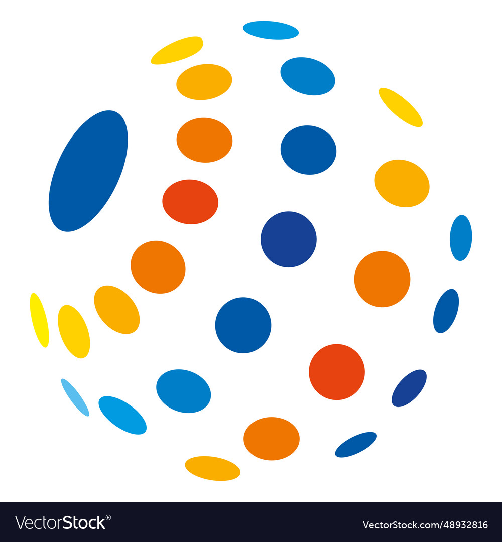 Multicolor bubbles globe icon Royalty Free Vector Image