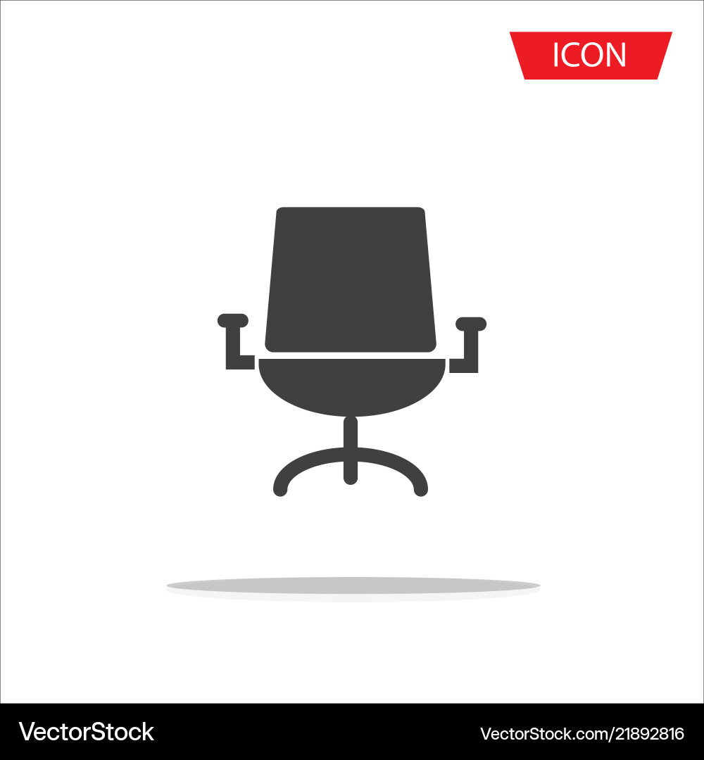 Office chair icon isolated on white background Vector Image