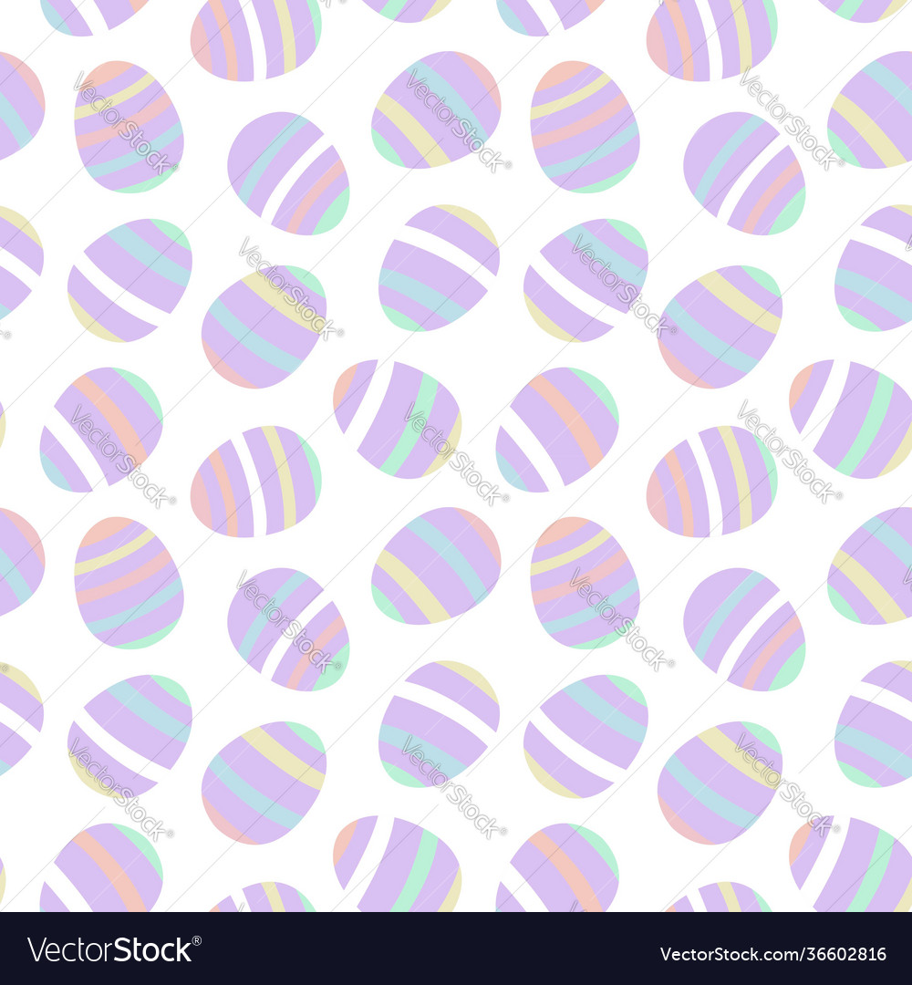 Rainbow pastel easter egg seamless pattern Vector Image