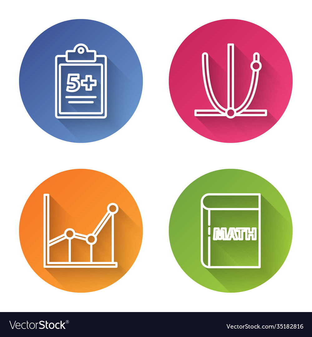 Set Line Mathematics Function Sine Ringing Bell Vector Image