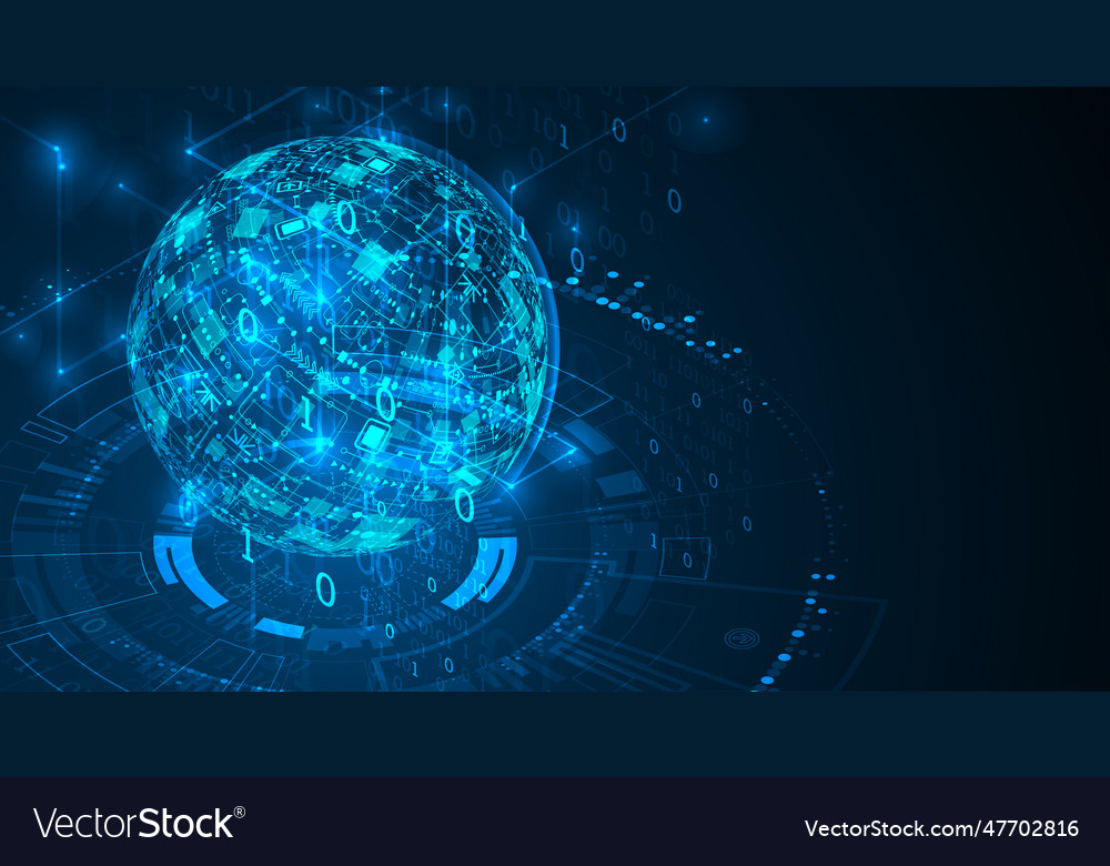 Sphere theme digital technology isometric Vector Image